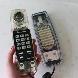 1980s CLEAR Telephone....retro. Mod. Diner. Rad. 80s Phone. Collectible ...