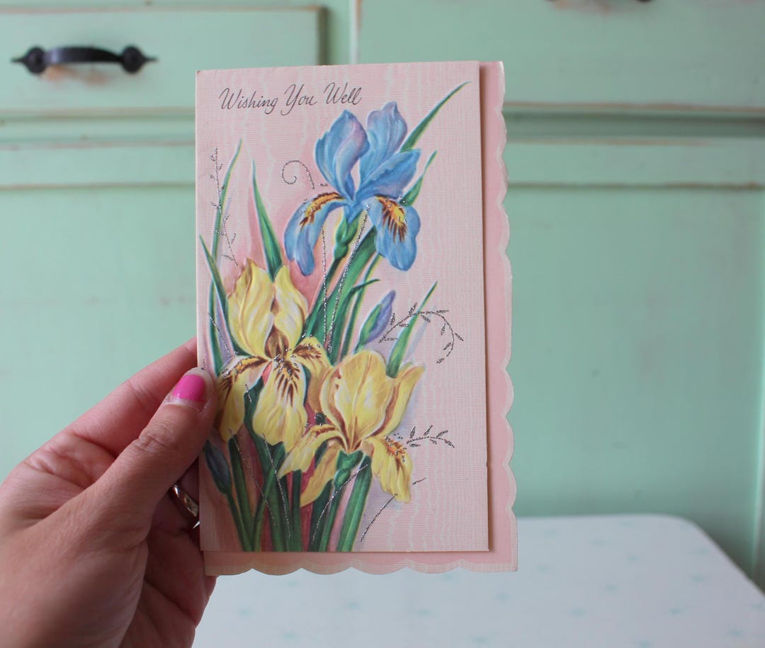 Vintage Floral Greeting Card: 1960s-70s New Old Stock - Etsy