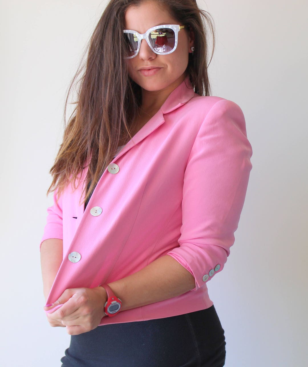 Vintage Pink Silk Blazer: Retro Mod Style (size Small/medium) - Etsy