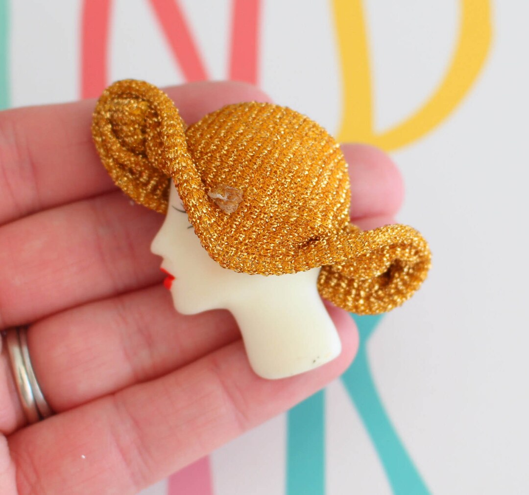 Vintage THEATER Pin Brooch...opera. Woman. Retro. New Old Stock. Drama ...