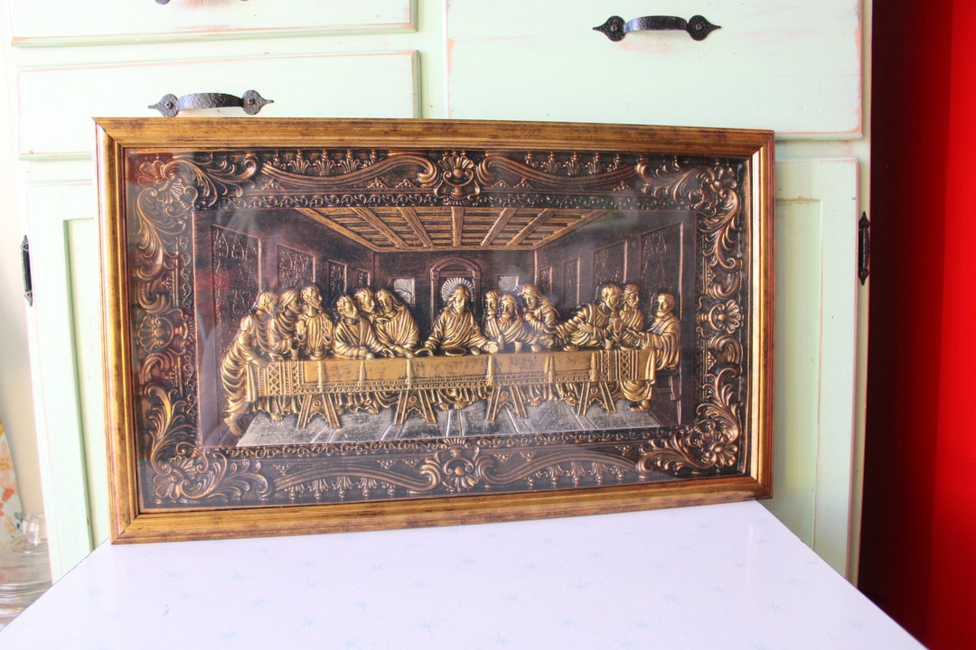 Vintage Jesus Last Supper Art....church. Cross. Christian. Retro ...