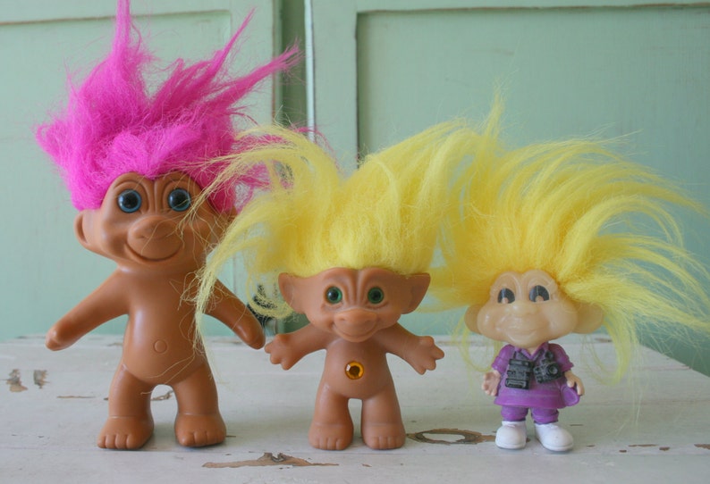 Vintage TROLLS Doll Set...doll. Collectible. Troll. 1980s. - Etsy