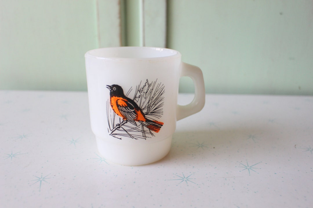 1970s BIRD Mug...cardinal. Collectible. Porcelain. Mod. Bird Decor ...