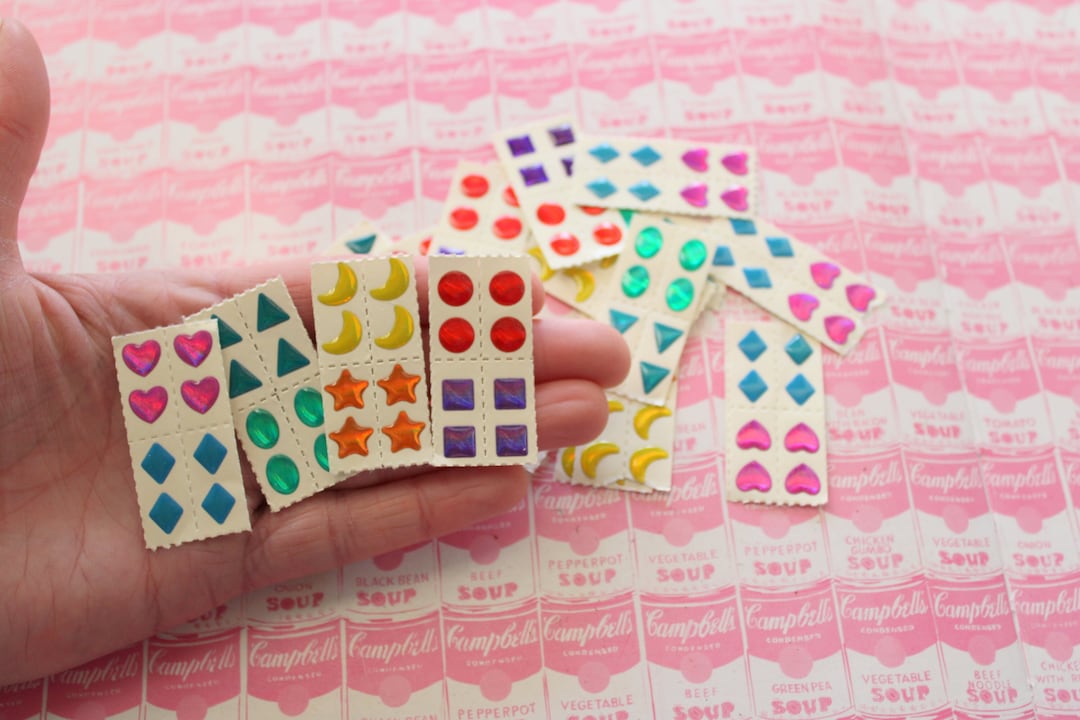 Vintage 80s Stick-on Gem Earrings Lot: Retro Bling Party Favors - Etsy