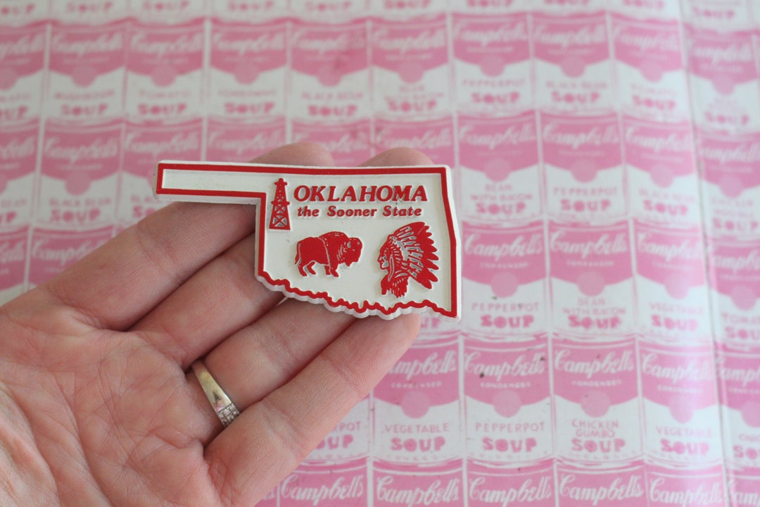 Vintage Oklahoma the Sooner State Magnet.....retro Housewares. Kitsch ...