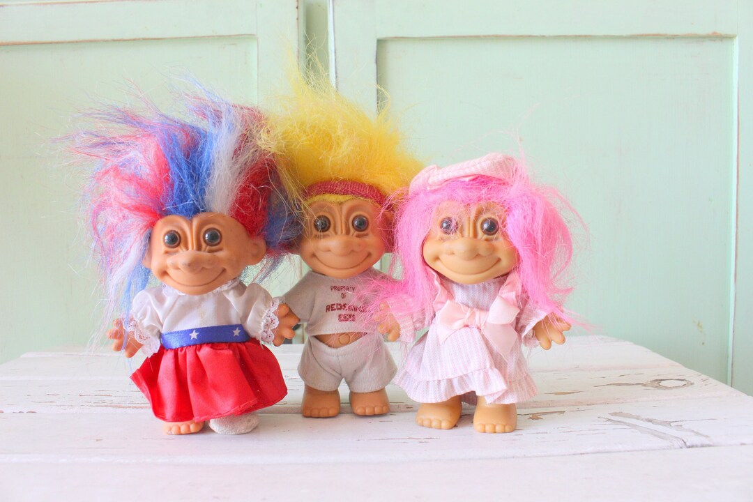 Vintage TROLLS Doll Set...doll. Collectible. Liberty Troll. 1980s ...