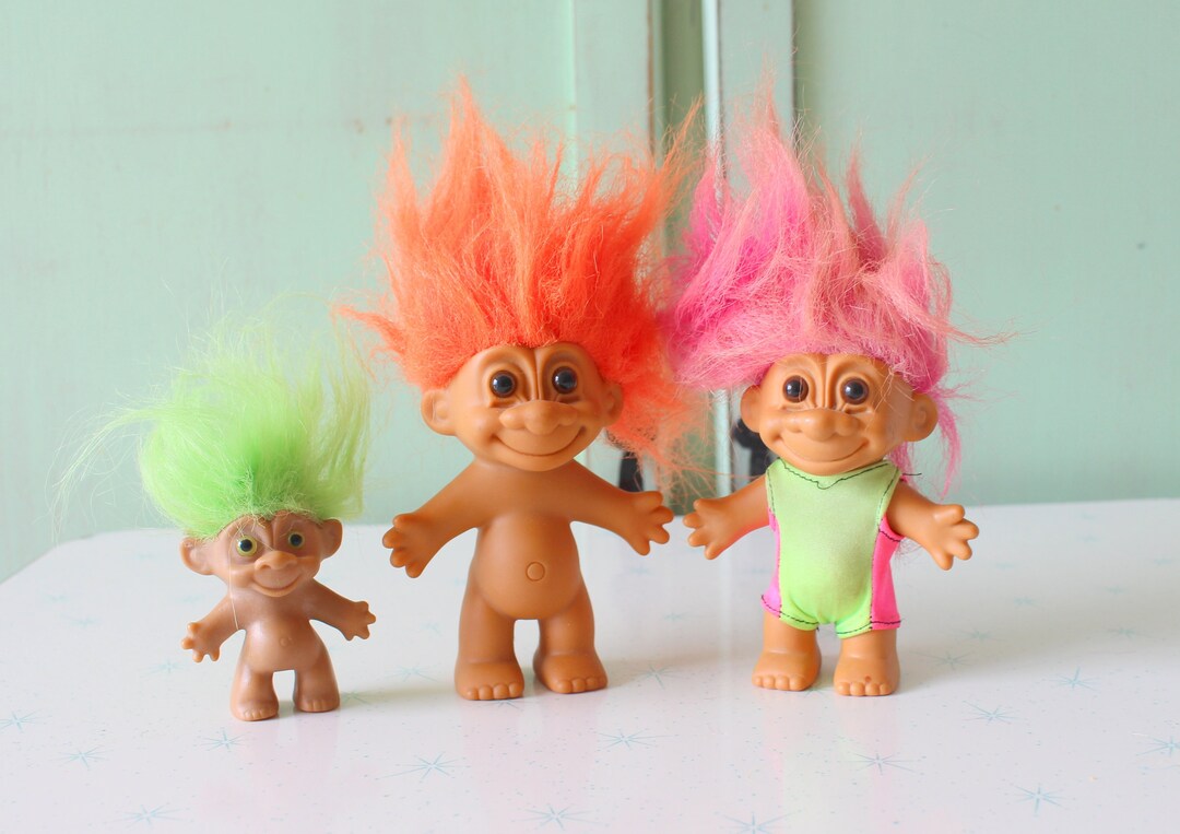 Vintage TROLLS Doll Set: 1980s-90s Kitsch Collectibles - Etsy