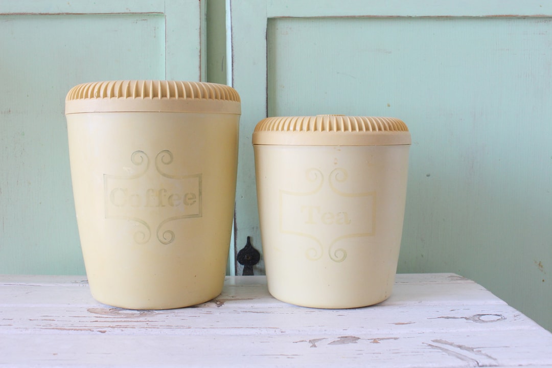 1970s TEA and COFFEE Canisters Set...set of 2. 1960s Home. 1970s Home ...