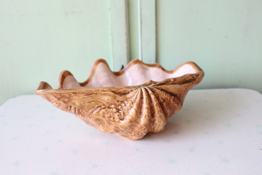 Vintage Shell Clam Ocean Beach Bathroom Kitchen Bowl Decor ...