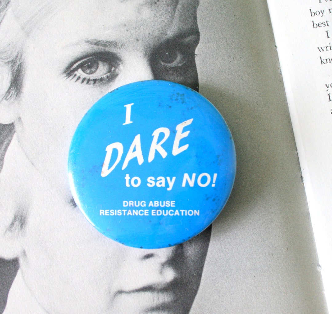 1990s DARE Vintage Retro Big Button Pin...retro Accessories. 80s ...