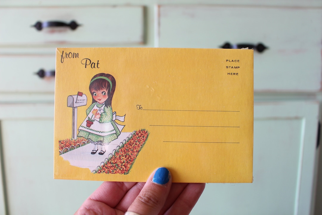 Vintage 60s NOS Letter PAT Stationary Notebook Paper Postcards Pad ...