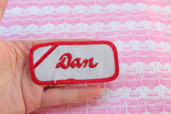 Vintage 1970s 80s DAN Name Patch...costume. 70s 80s a… - Gem