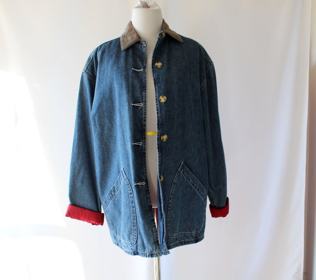 Vintage 1990s Denim Jacket...rad. Grunge. Hipster. Retro. 90s Coat ...