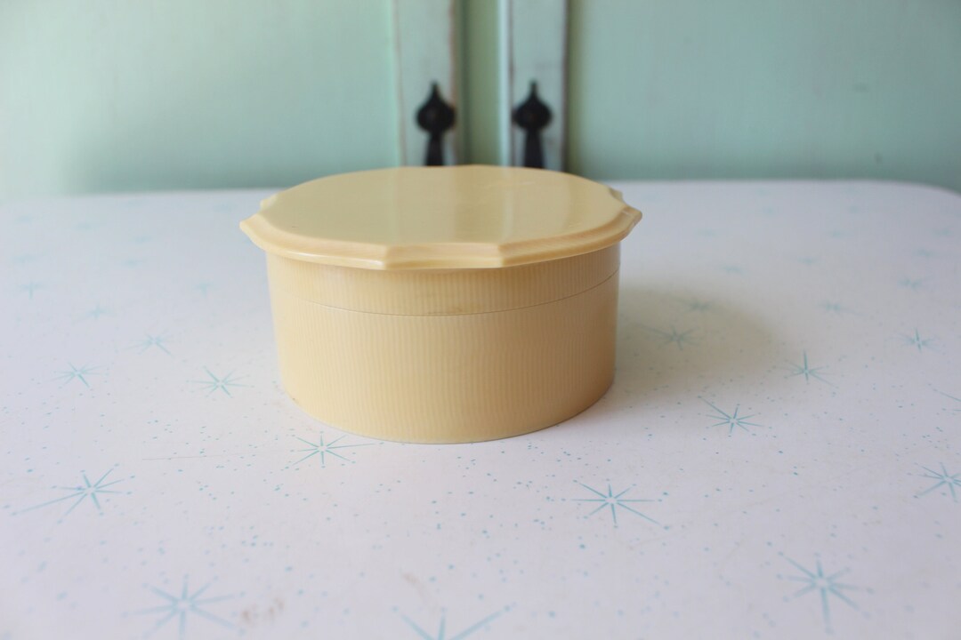 1970s Yellow Pamper Powder Box: Retro Bathroom Decor (4.5" X 2") - Etsy