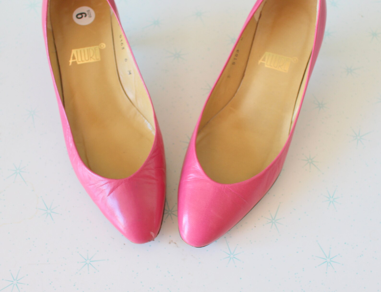 Vintage PINK LEATHER Fancy Heels...size 6 Womens....shoes. - Etsy