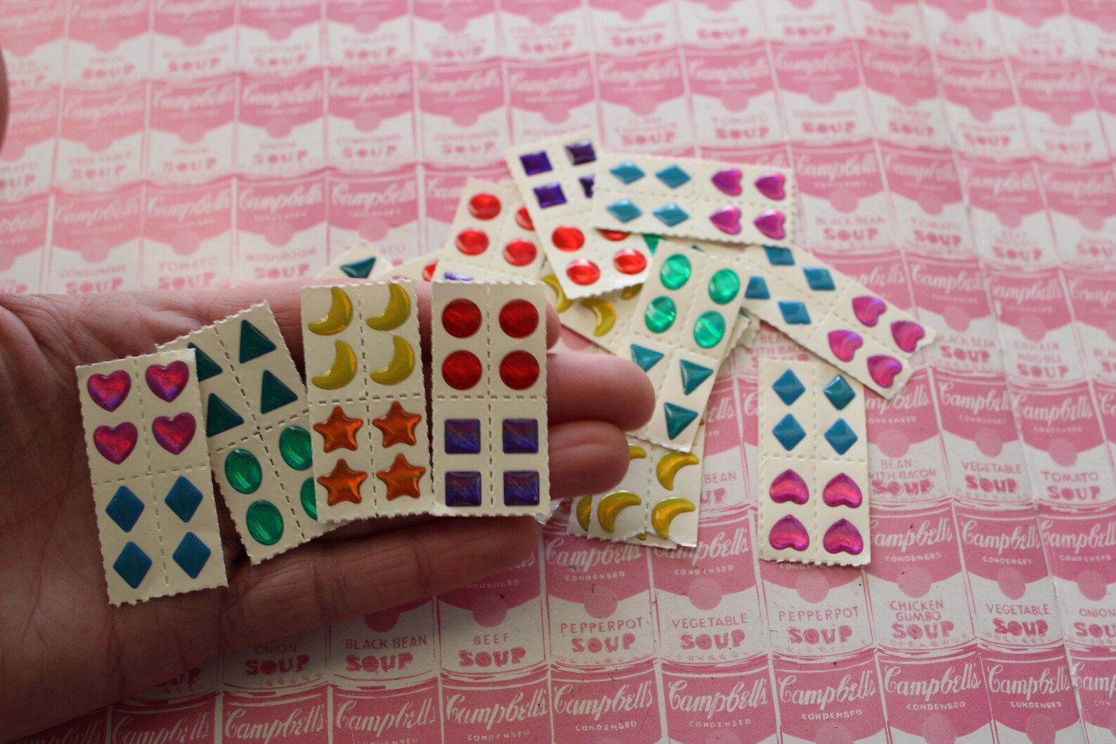 Vintage 80s Stick-on Gem Earrings Lot: Retro Bling Party Favors - Etsy