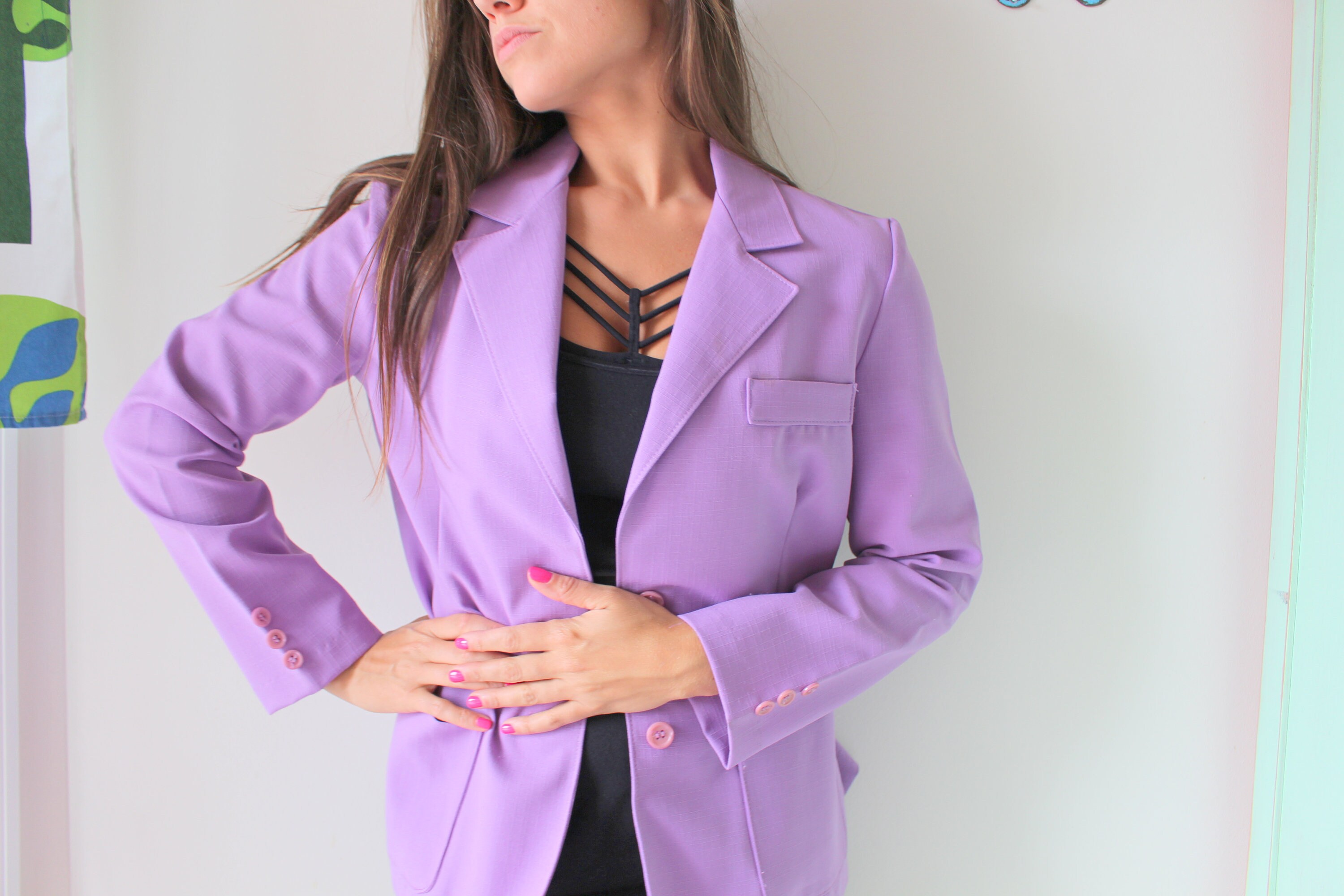 Vintage Purple Grape Blazer Jacket.size Large Xlarge.cotton. - Etsy UK