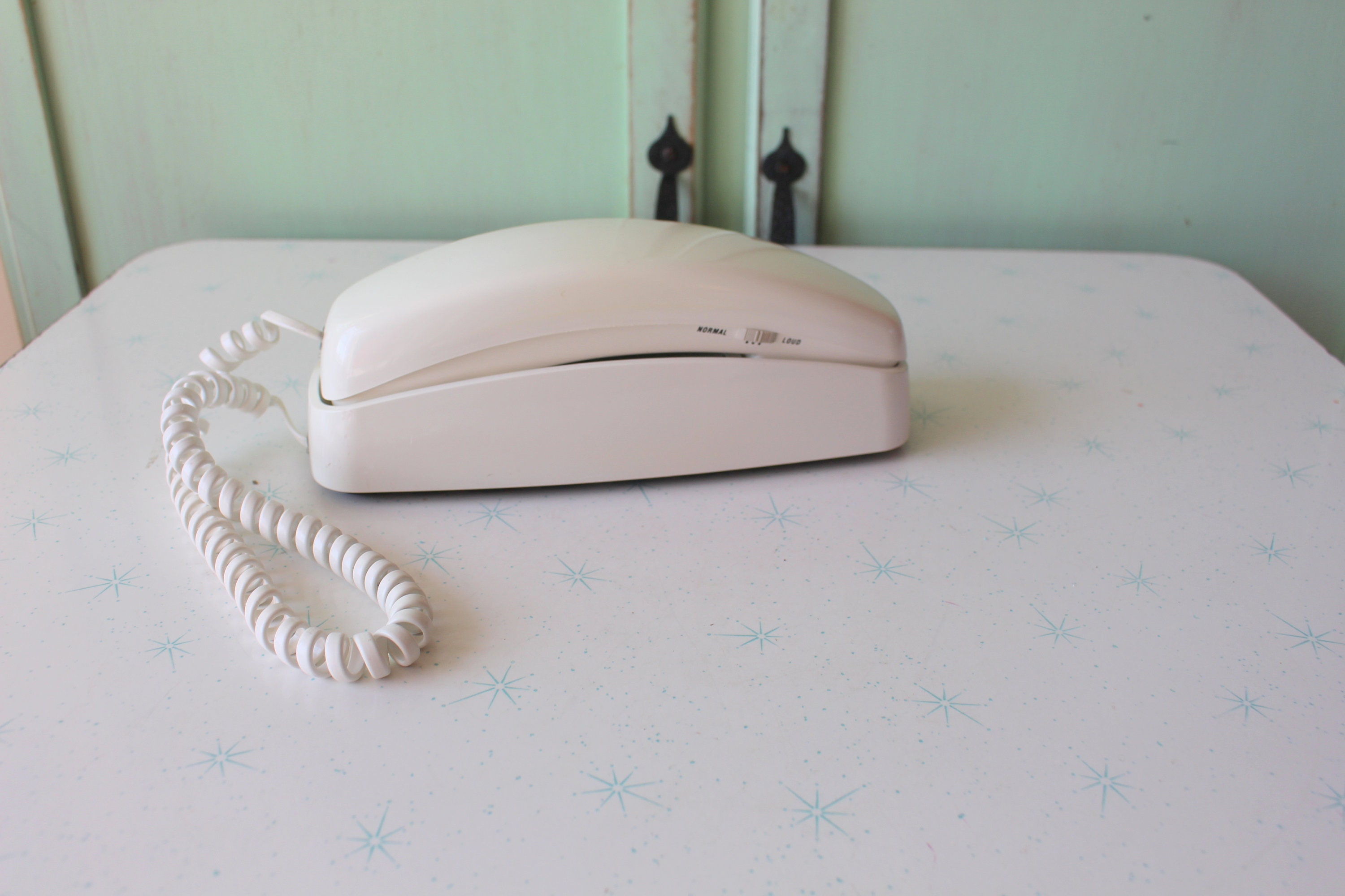 1970s 1980s White Rotary Telephone....retro. Diner. Rad. 1980s - Etsy
