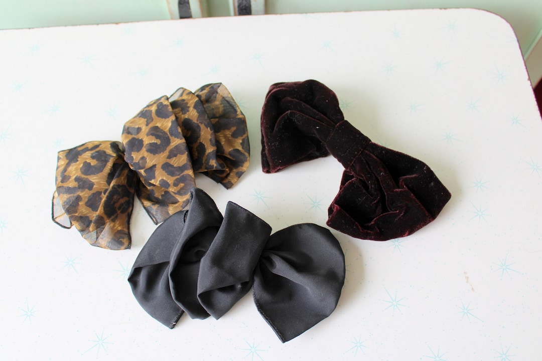 Vintage SET 1980s Hair Bow Lot.....funky. Retro. 1980s Prom. Womens ...