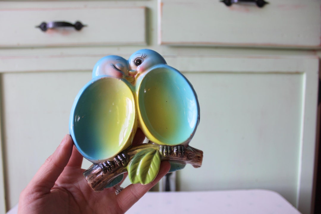 1960s Blue Bird Spoon Oven Holder Decor.....serve. Retro Housewares ...