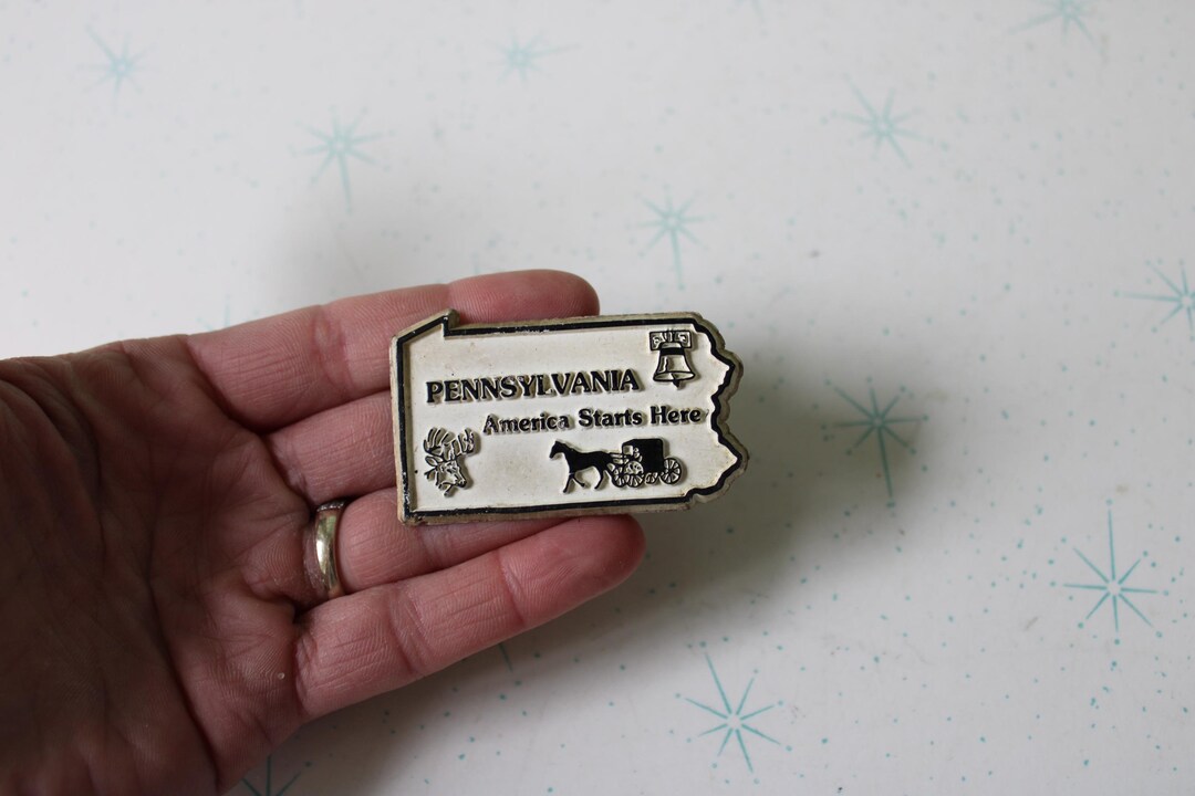 Vintage Pennsylvania State Magnet: Retro Souvenir Collectible - Etsy