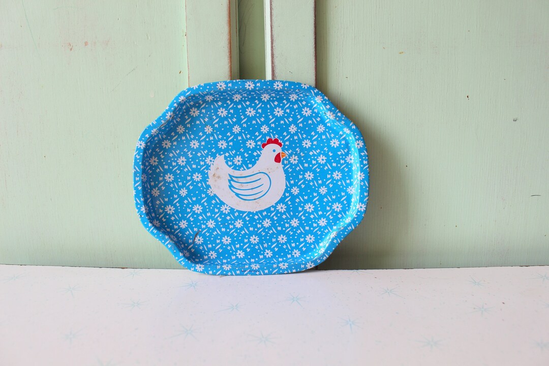 Vintage Farm Animal Country Plate Tray......floral. Duck. Goose. Bird ...