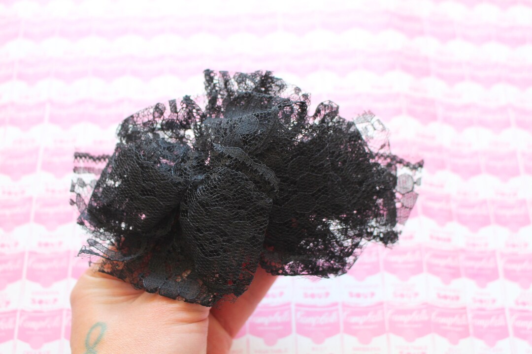Vintage Black Lace Hair Bow: 1980s Retro Prom Accessory - Etsy