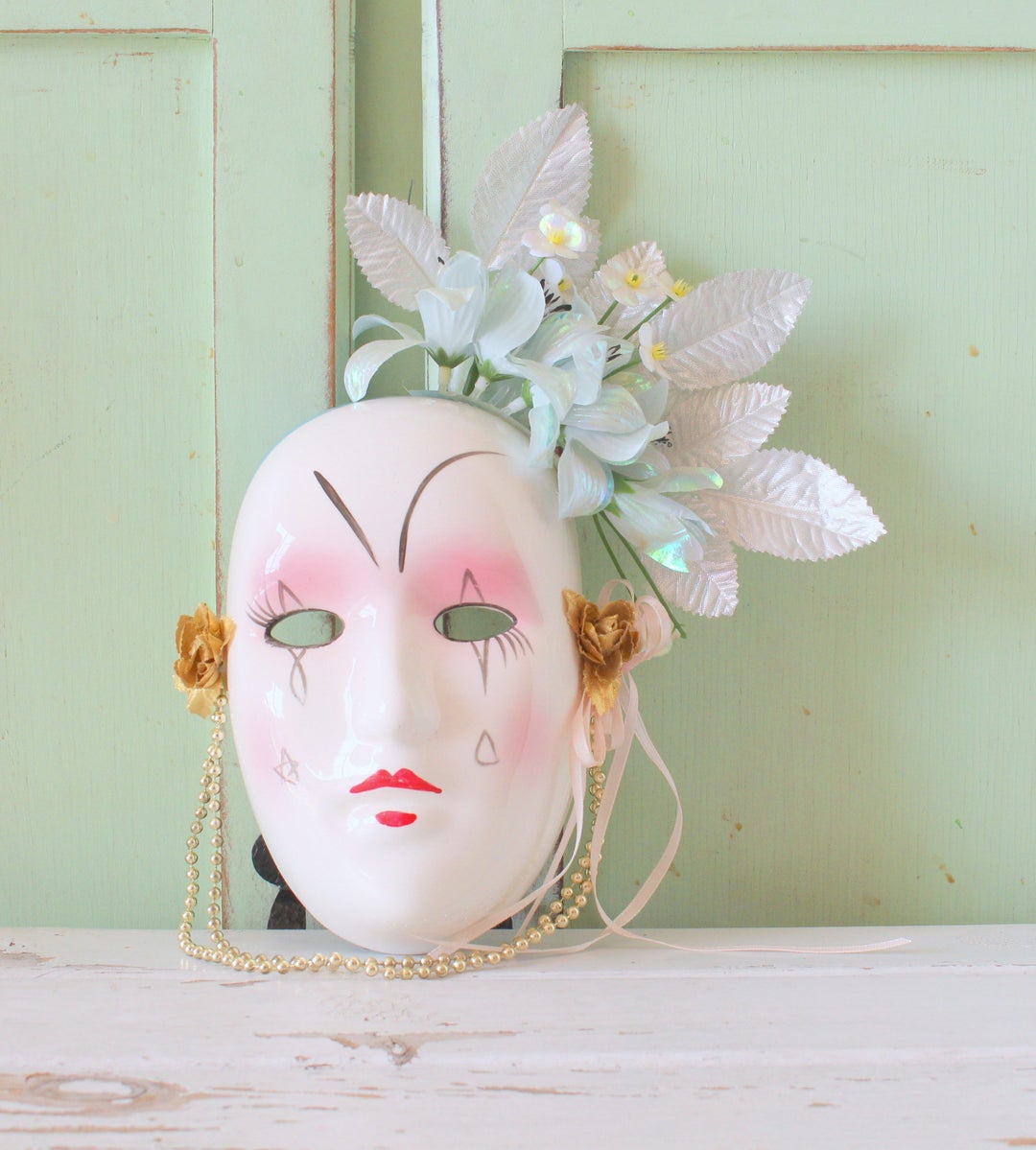 Vintage THEATER MASK Mime Wall Art...masquerade. Ballerina. Festive ...