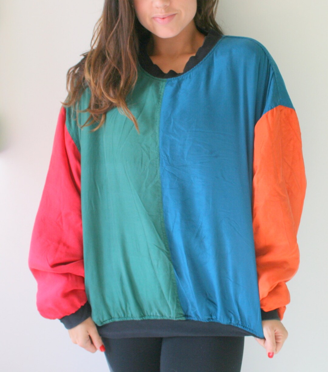 1980s RAINBOW SILK Jacket..90s. Colorful. Bright. Retro. 1980s. 1990s ...