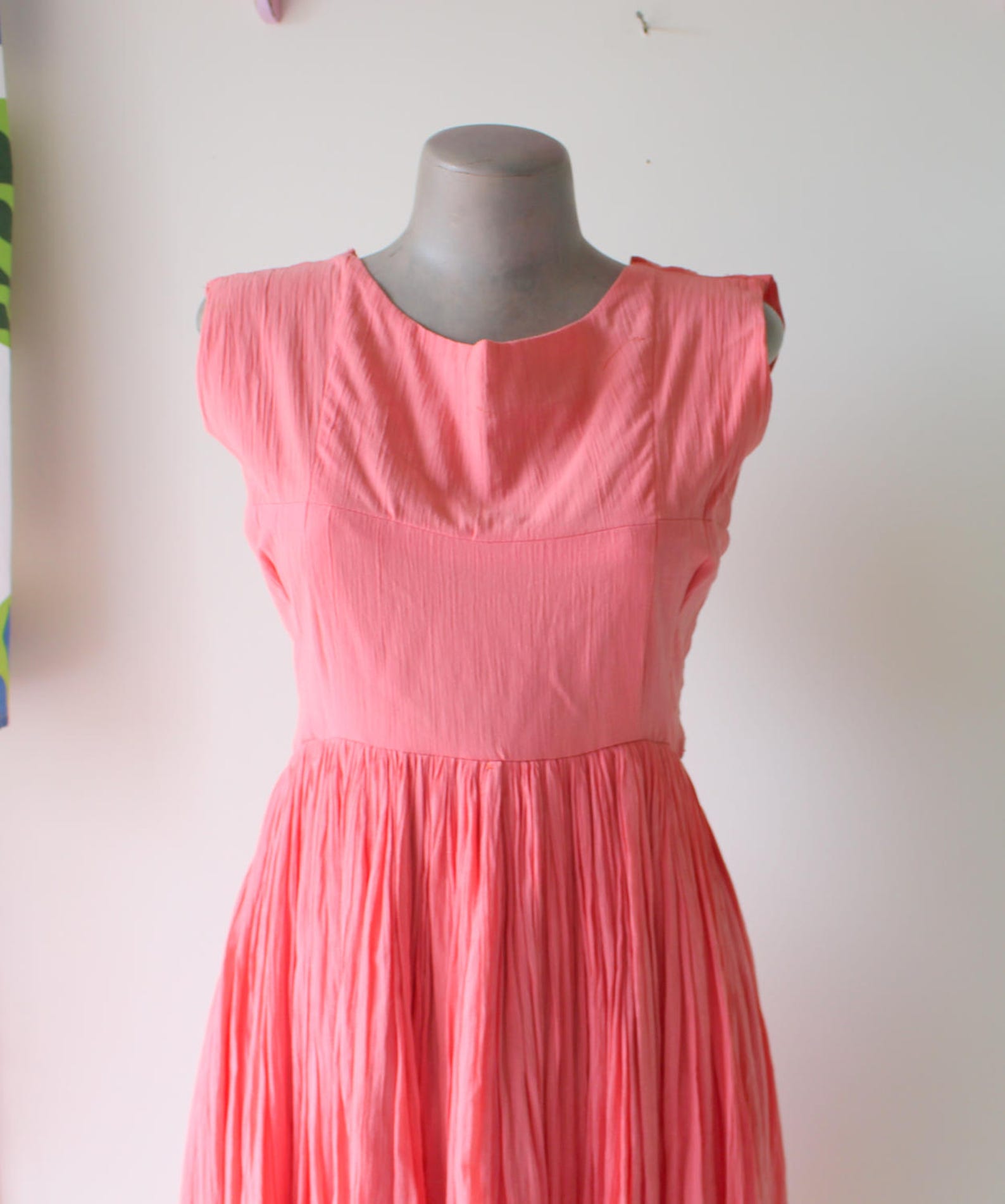 1960s Lovely Vintage PRETTY PINK Dress...gorgeous. Retro - Etsy Israel