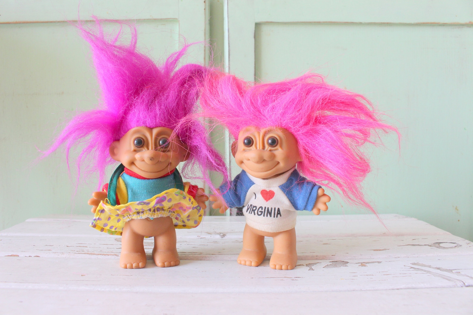 Vintage TROLLS Doll Set...doll. Collectible. Troll. 1980s. - Etsy Israel