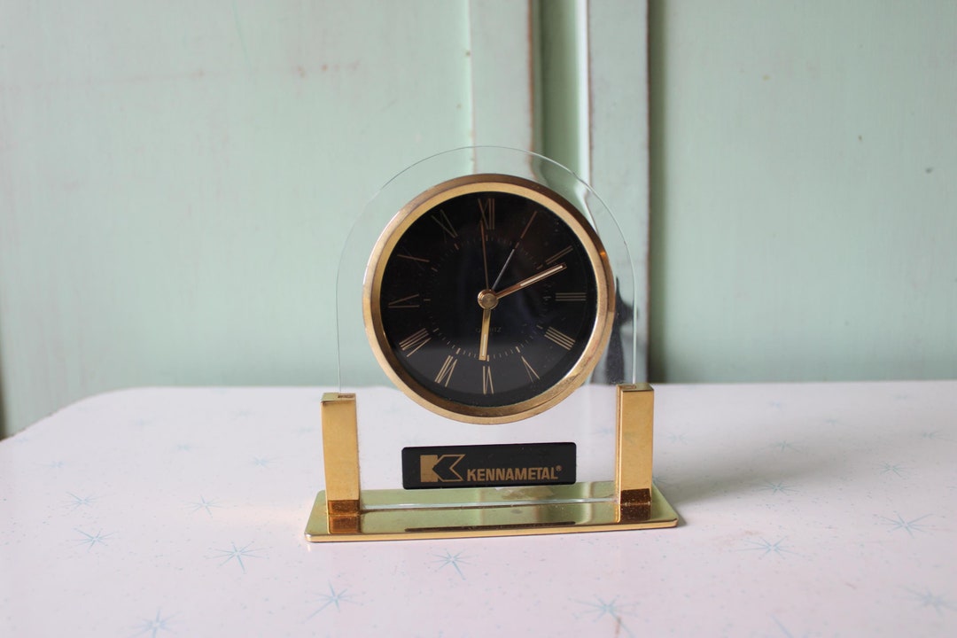 Vintage Glass Mid Century Mod Clock.....retro. Collectible. 70s Home ...