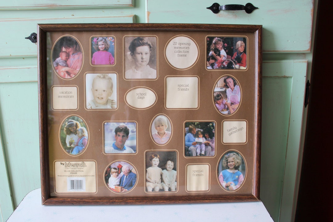 1970s 80s Wooden Collage Vanity Picture Frame....70s Home. Novelty ...
