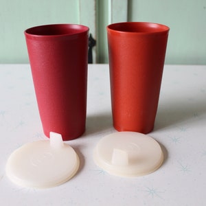 Vintage Tupperware ATOMIC Vintage Cups With Lids Set of 2.....vintage ...