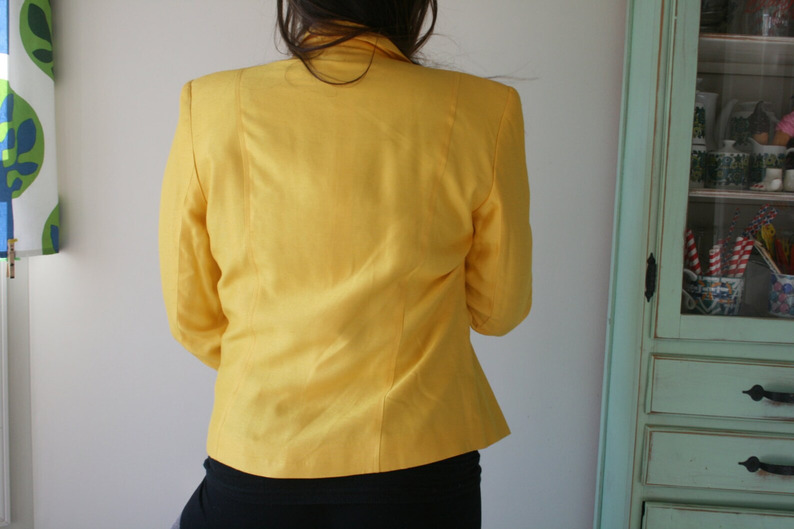 Vintage YELLOW Designer Jacket...size Medium Womens....gogo. - Etsy