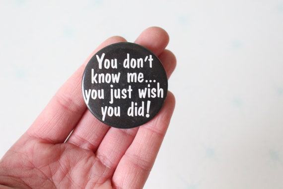 1980s Vintage FUN Comical Button Pin...gag. retro acc… - Gem