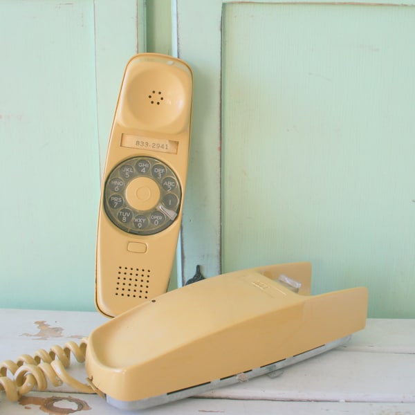 Yellow Telephone - Etsy