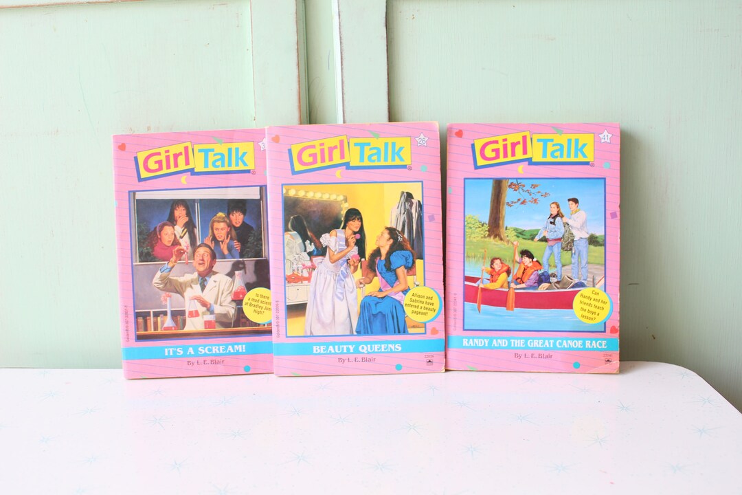 90s Vintage GIRL TALK Book Set of 3....high School. Instant Collection ...