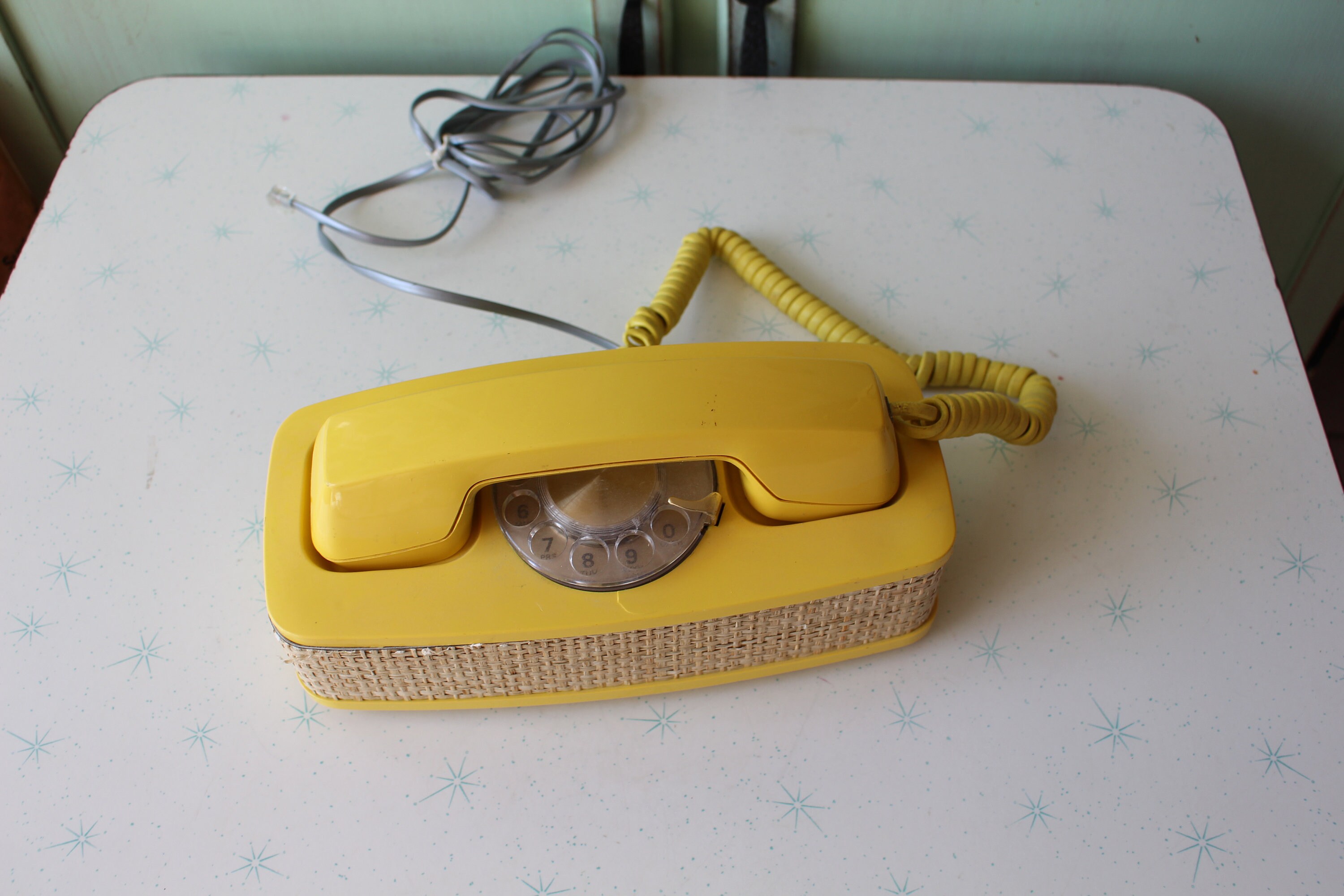 1960s 1970s Yellow Telephone.....retro. Diner. Rad. 1960s | Etsy