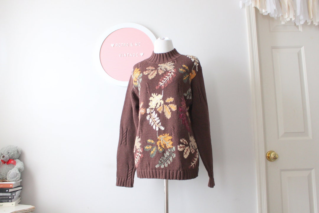 1980s Floral Boho Kitsch Retro Sweater..80s.large. Costume. Garden ...
