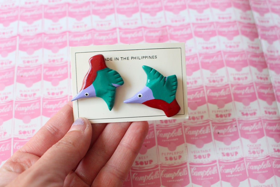 Vintage Toucan Bird Earrings...pierced Ears. Kitsch. Retro. Safari ...