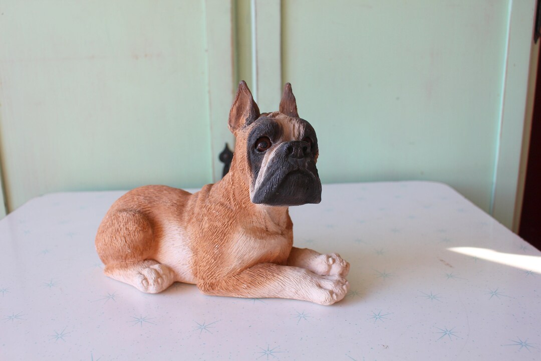 Vintage Ceramic Boxer Dog Figurine: Retro Kitsch Decor - Etsy