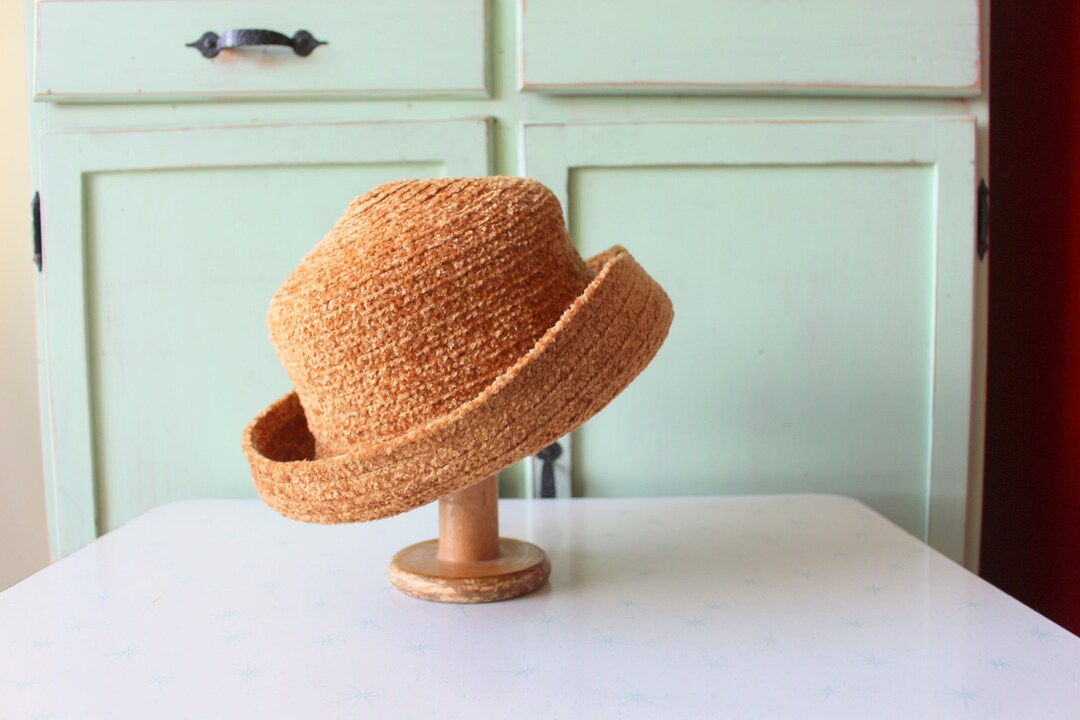 Vintage Mustard Yellow Cuffed Hat: 1980s-90s Travel Style - Etsy