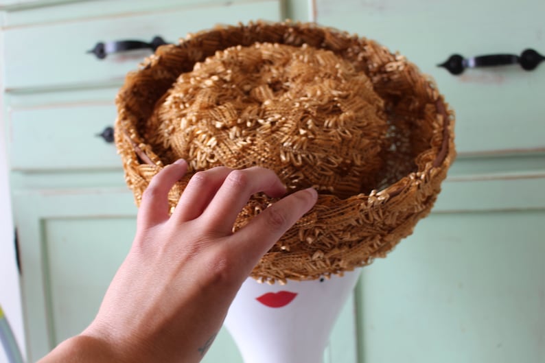 Vintage Mid Century Hat...sharon. Straw Hat. Church. Summer. - Etsy