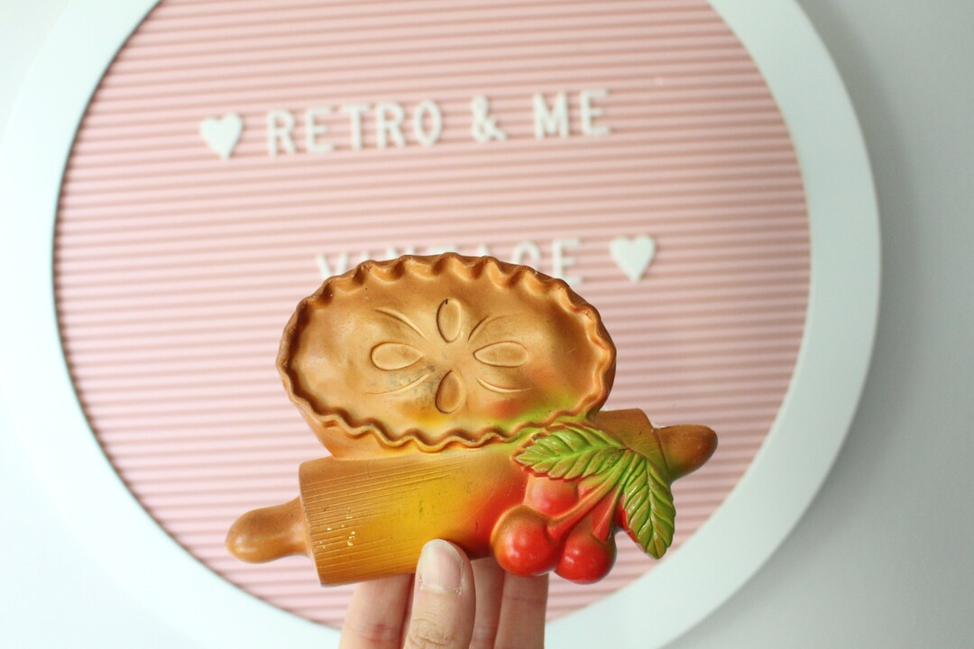 1970s Vintage Cherry Pie RETRO FRUIT Wall Art Decor..kitchen. Kitsch ...