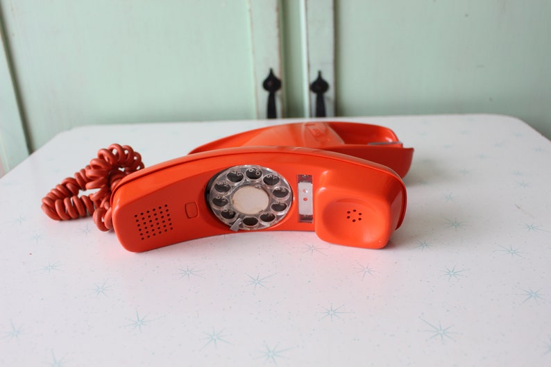 Vintage Orange Retro Telephone: 1980s-90s Home Decor - Etsy