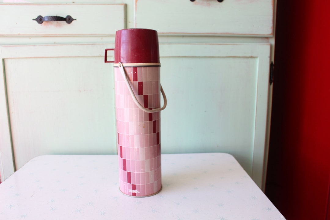 1970s Vintage RETRO Thermos..striped. Red. Decor. Retro. Kitschy. Campy ...