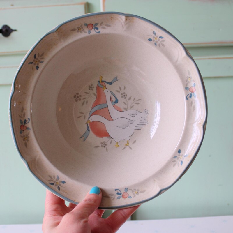 Country Geese Bowl - Etsy