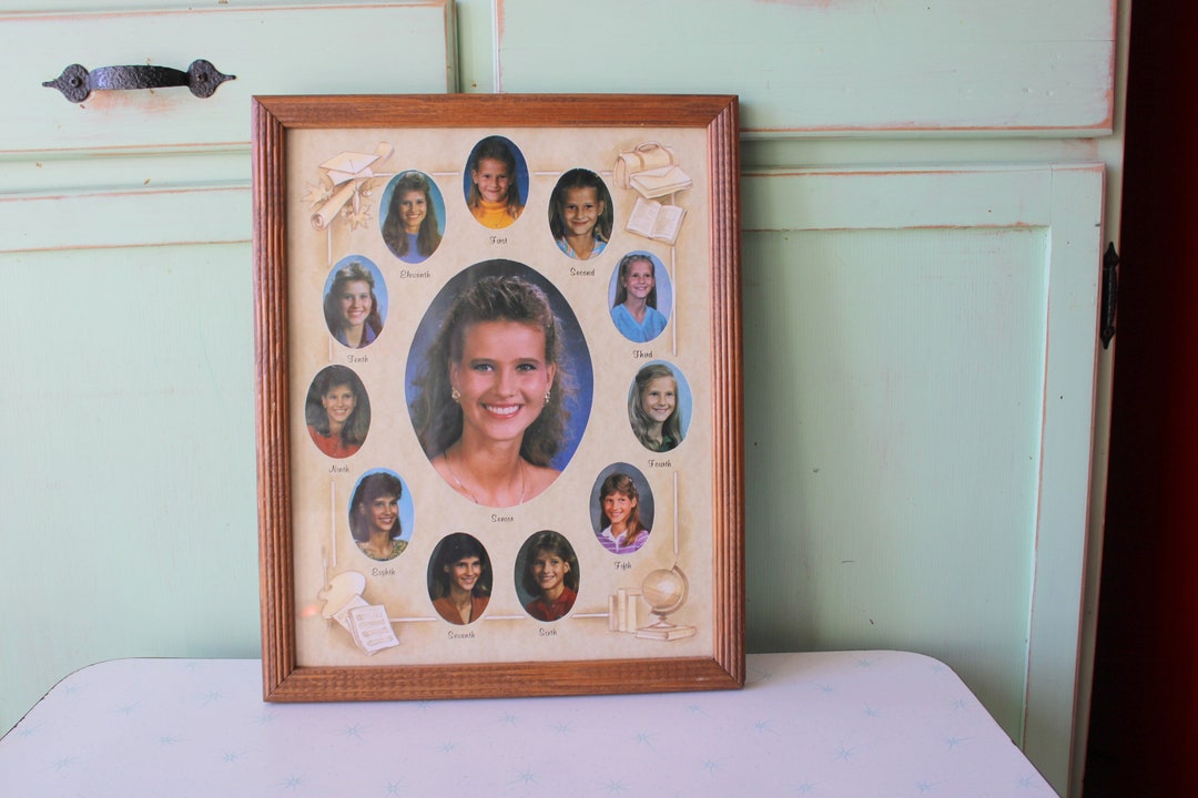 1970s 80s Wooden Collage Picture Frame....70s Home. Novelty. Retro ...