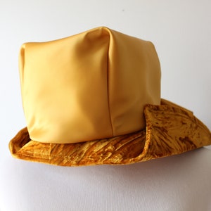 Vintage 1960s Mustard Yellow Hat: Satin Bow, Retro Costume - Etsy